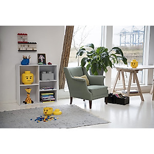 LEGO Iconic Storage Head Large, Stackable Storage Box, 8,5 L, Yellow, Happy Boy