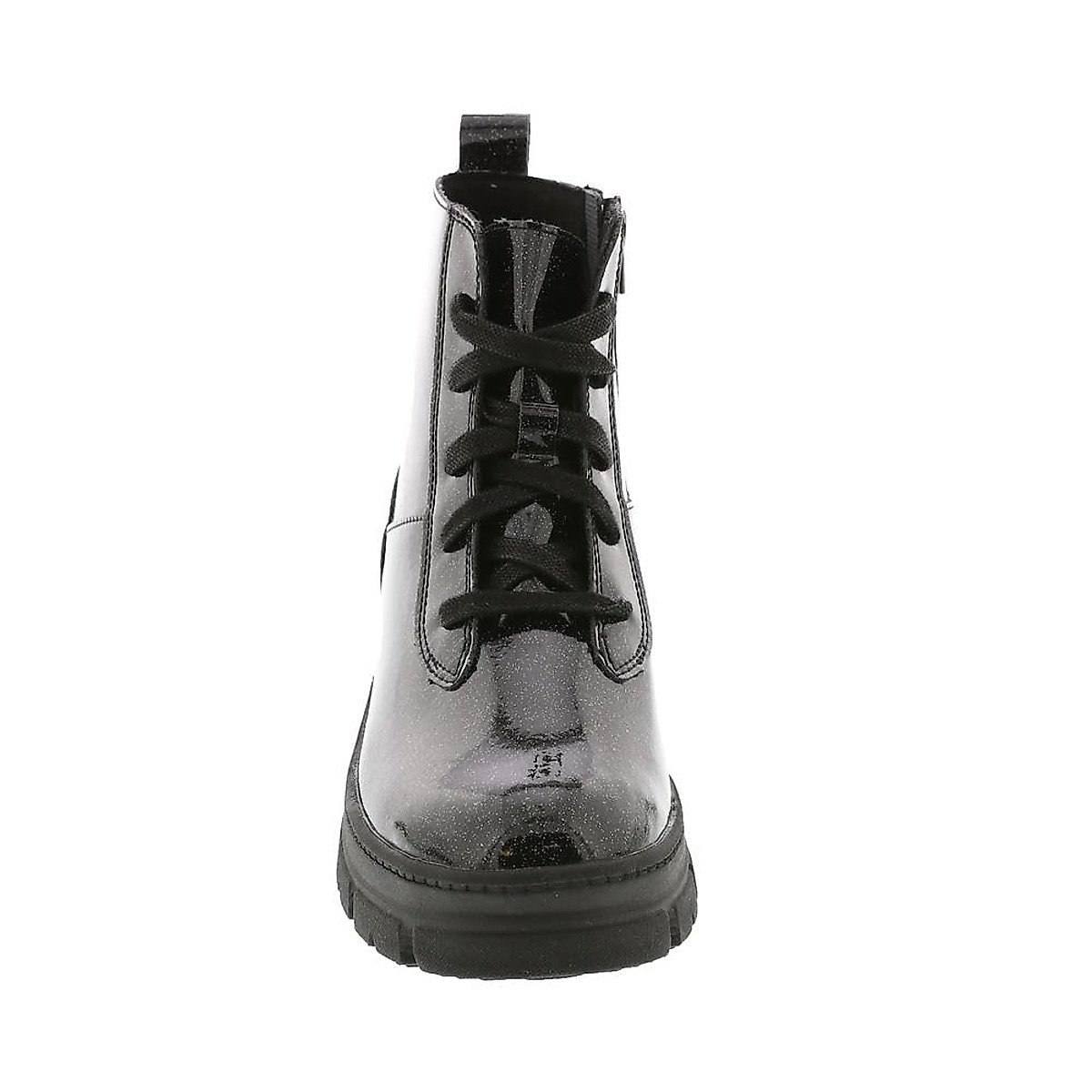 UGG Unisex-Child Ashton Lace Up Glitter Boot, Glitter-black, 2 Little Kid