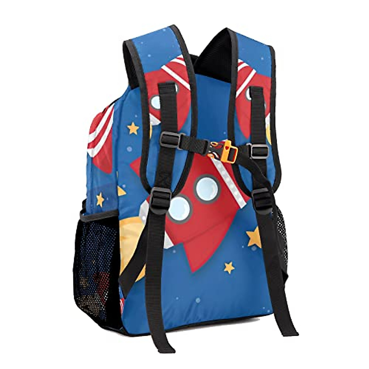 BEYODD Custom Kids Backpack, Personalized Student School Bags for Boys & Girls, Bookbags for Travel Red Rocket