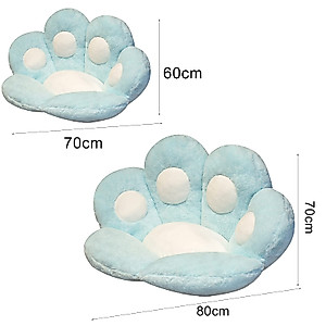 ZTGD Cat Paw Cushion, Cat Claw Seat Cushion Skin-Friendly Wear Resistant PP Cotton Cat Paw Shaped Chair Cushion for Home White 70cm x 60cm 70cm x 60cm