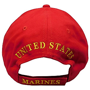 United States Marine Corps The Few The Proud Red Adjustable Embroidered Cotton Hat Cap - Officially Licensed