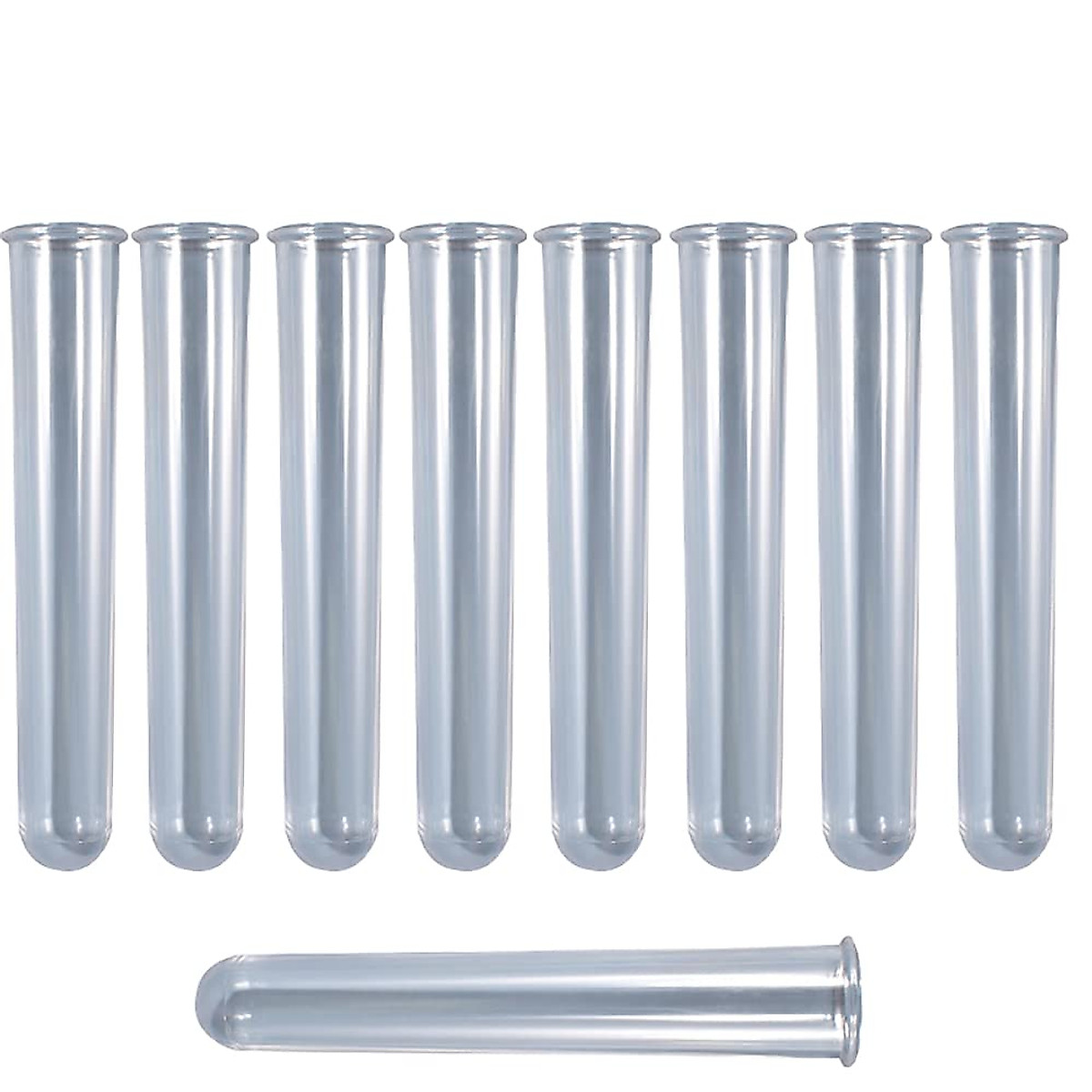 9Pcs Clear Test Tubes for Plant Propagation Station Hydroponic/Flowers for Home Office Desktop Decoration(Test Tube)