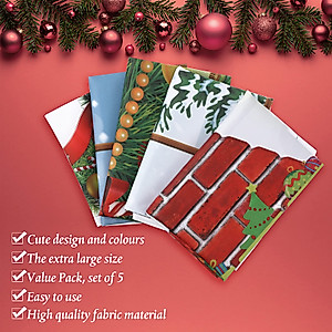 Christmas Wall Decor Fireplace Backdrop Decorations Photo Background Window Winter Christmas Tree Wreath Backdrop for Home Halloween Birthday Party Decor (Tree Style)