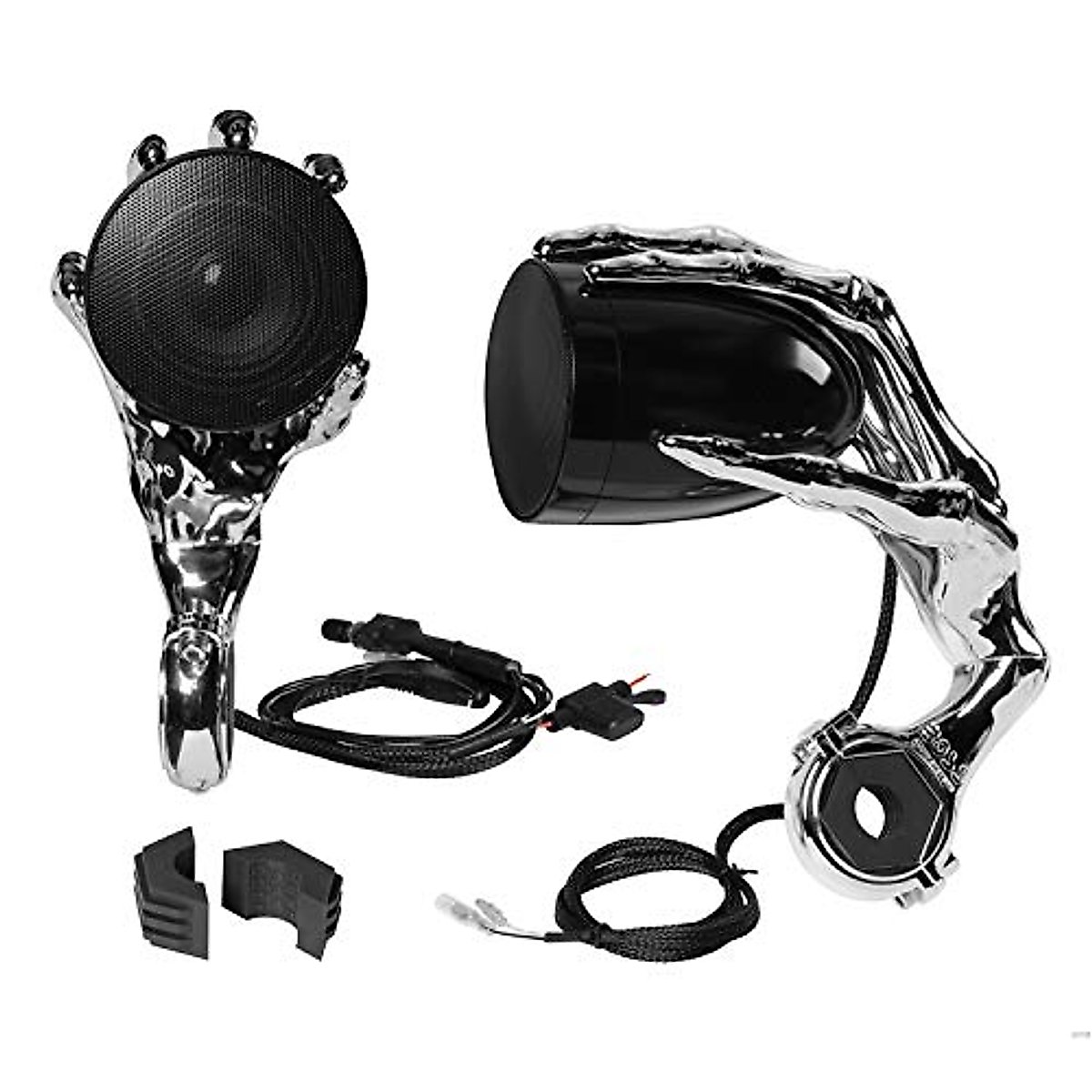 BOSS Audio Systems PHANTOM900 Motorcycle Weatherproof Bluetooth Speaker System - 3 Inch Speakers, Built-In Amplifier, Built-in Bluetooth, Volume Control, Great for ATVs and All 12 Volt Vehicles