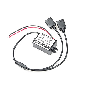 KNACRO 5V Dual USB DC-DC Convert Step-Down Power Supply Module 9v 12V 24V 36v 8-40V to 5V 5A 25W Dual USB Female Output Waterproof