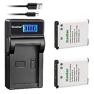 Kastar Battery + LCD USB Charger for Nik EN-EL19 Coolpix A100 S100 S3300 S3400 S3500 S3600 S3700 S4100 S4200 S4300 S4400 S5200 S5300 S6400 S6500 S6600 S6700 S6800 S6900 S7000 Sony NP-BJ1 DSC-RX0