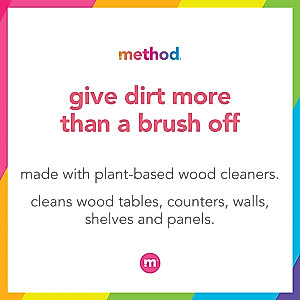 Method Daily Wood Cleaner, Almond, Plant-Based Formula That Cleans Shelves, Tables and Other Wooden Surfaces While Removing Dust & Grime, 28 oz Spray Bottles, (Pack of 1)