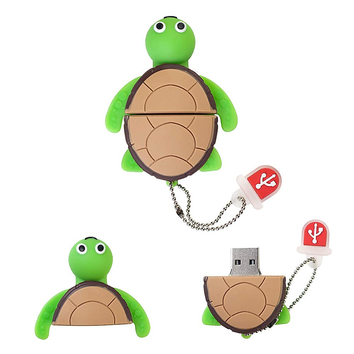 LEIZHAN Cute Turtle Flash Drive 32GB Cartoon Sea Animal Thumb Drive Character Computer USB Memory Stick Pendrive Gift for Kids, Teacher, Friends