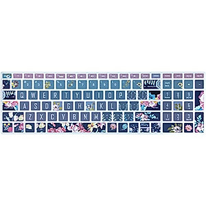 SANFORIN Keyboard Cover for HP Envy x360 15m-bp/bq /2020 2019 HP Pavilion 15/ HP Pavilion x360 15.6” Series/HP Envy 17 17.3" Series/HP Laptop 15t 17t 17-ca0011nr 17-by0040nr, Red Flower