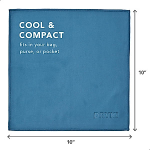 DRYKI Sweat Absorbing Handkerchiefs - The Original Quick-Dry Microfiber Sweat Rags & Towels for Face, Hands, & Body - Perfect for Gym, Sports, and Work (Coastal Blue, 5 Pack)