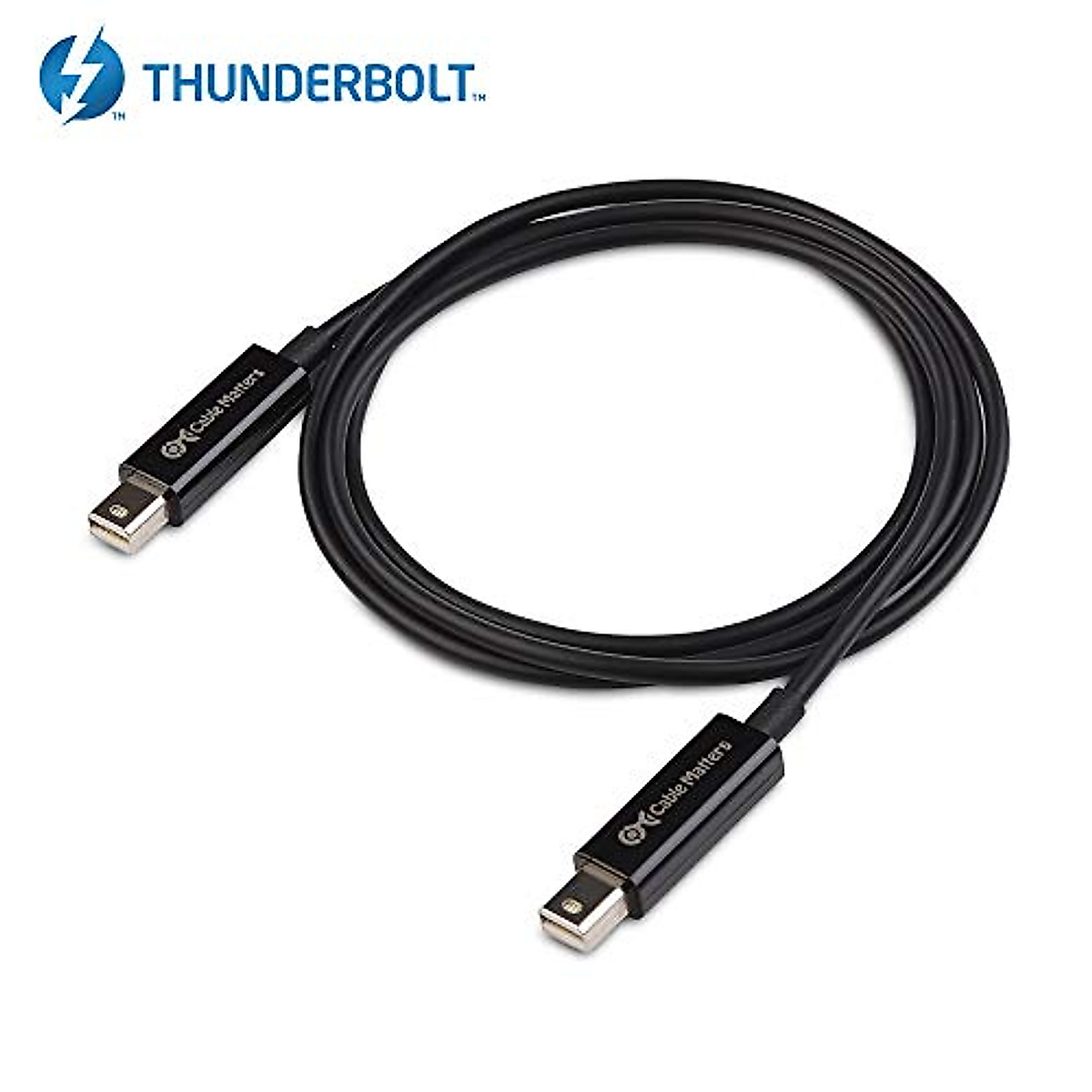 [Intel Certified] Cable Matters Thunderbolt Cable (Thunderbolt 2 Cable) in Black 3.3 Feet