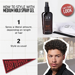 American Crew Men's Hair Spray, Medium Hold, 8.45 Fl Oz