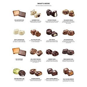 Godiva Chocolatier Holiday Gift Box with Red Ribbon – 36 Piece Assorted Milk, White and Dark Chocolate with Gourmet Fillings - Special Gold Ballotin Gift for Chocolate Lovers