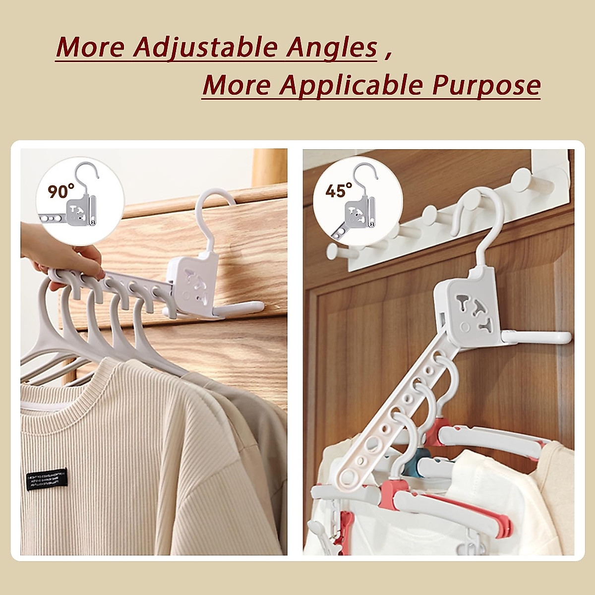 Travel Folding Drying Rack for Clothes with 5 Travel Hangers with Clips, Over The Door Hanger Hook, Storage Bag, Lightweight, Small-Size, Space-Saving for Laundry, Dorm, RV, Hotel