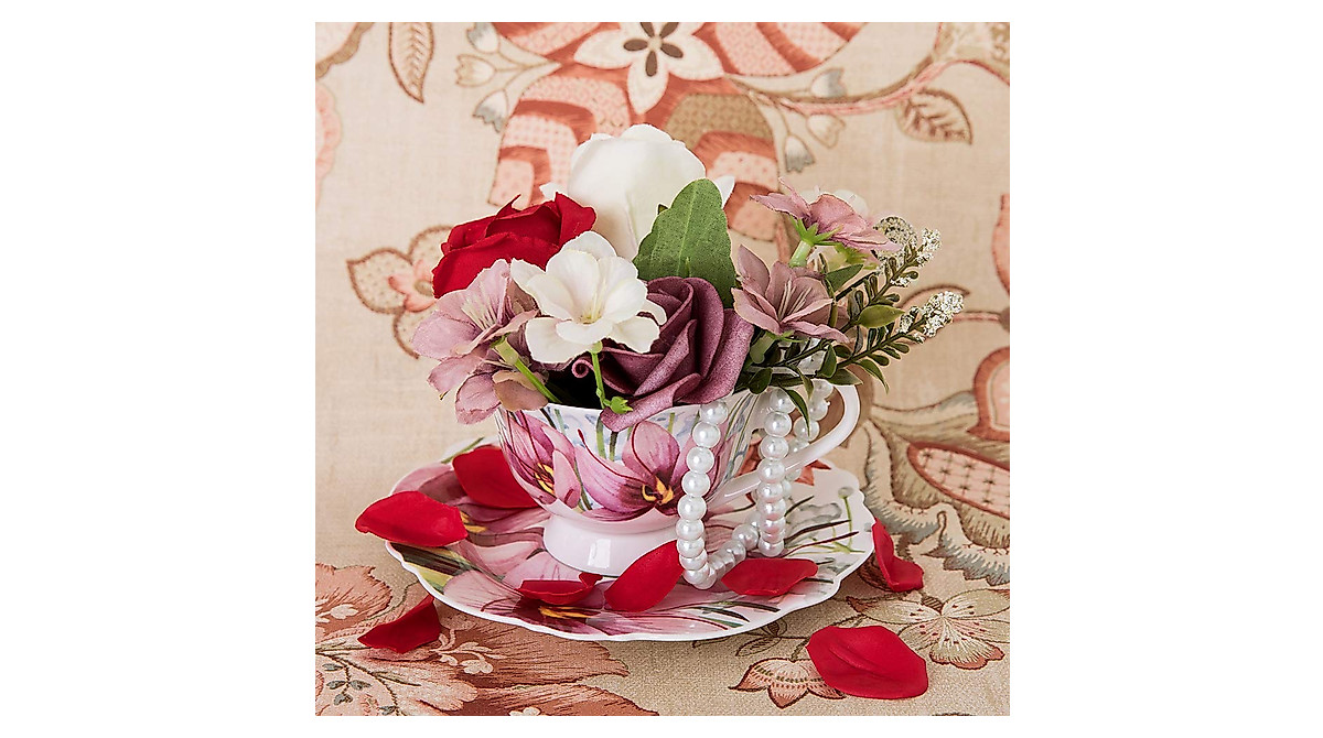 Eileen's Reserve Teacup & Saucer Set - Fine China Gift