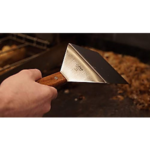 Winco TN56 Offset Turner, stainless steel & wood