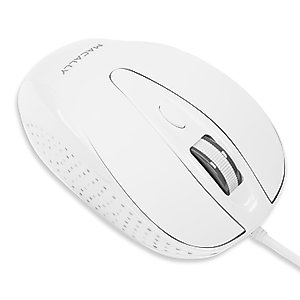 Macally USB Wired Mouse with 3 Button, Scroll Wheel, & 5 Foot Long Cord, USB Mouse for Laptop and Desktop, Computer Mouse Wired Compatible with Apple Macbook, iMac, Mac Mini, Windows PC, & Chromebook