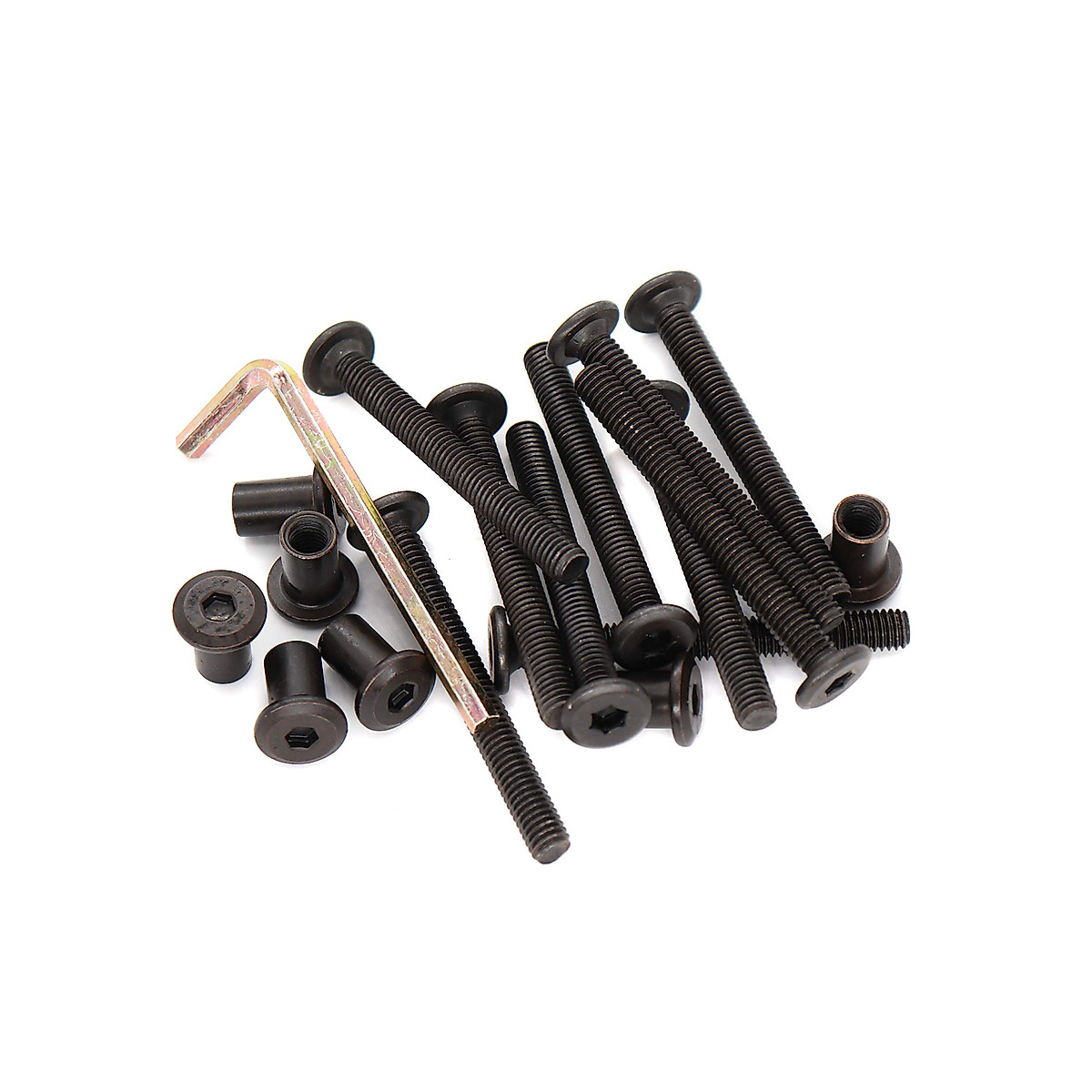 binifiMux 10-Pack M6x55mm Black Socket Cap Screws Barrel Nuts Kit