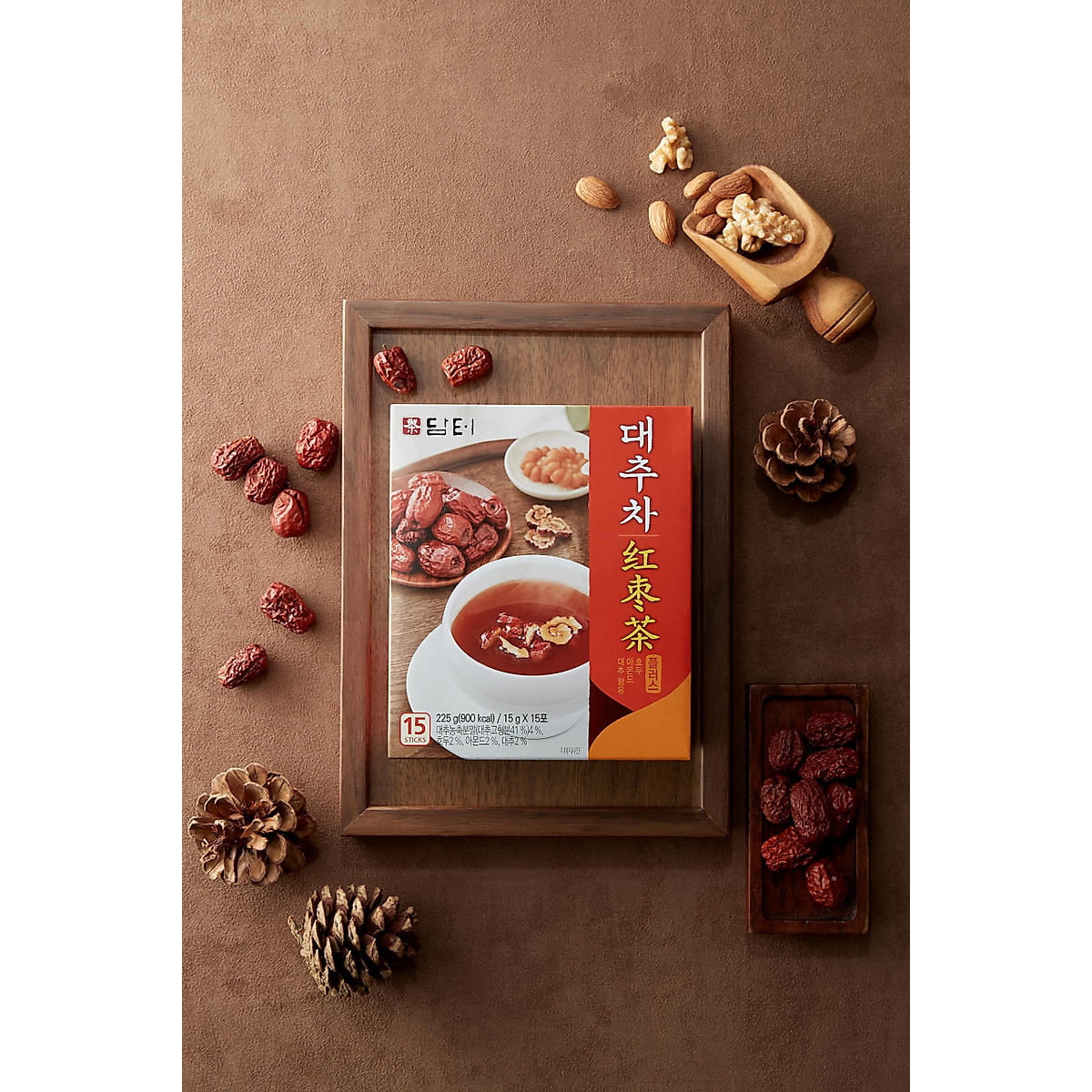 Damtuh Korean Traditional Jujube Tea Plus, Jujube Powder, Red Date Instant Tea, 15g x 50 Sticks
