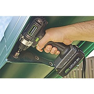 Genesis GLID20A 20 Volt Lithium-ion Battery-Powered Cordless Variable Speed Impact Driver with 1/4" Collet , Built-In LED Work Light, 20V Battery, Charger and Screwdriver Bit