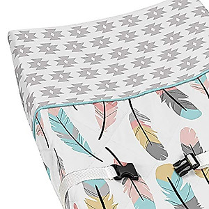 Feather Collection Girls Baby Changing Pad Cover