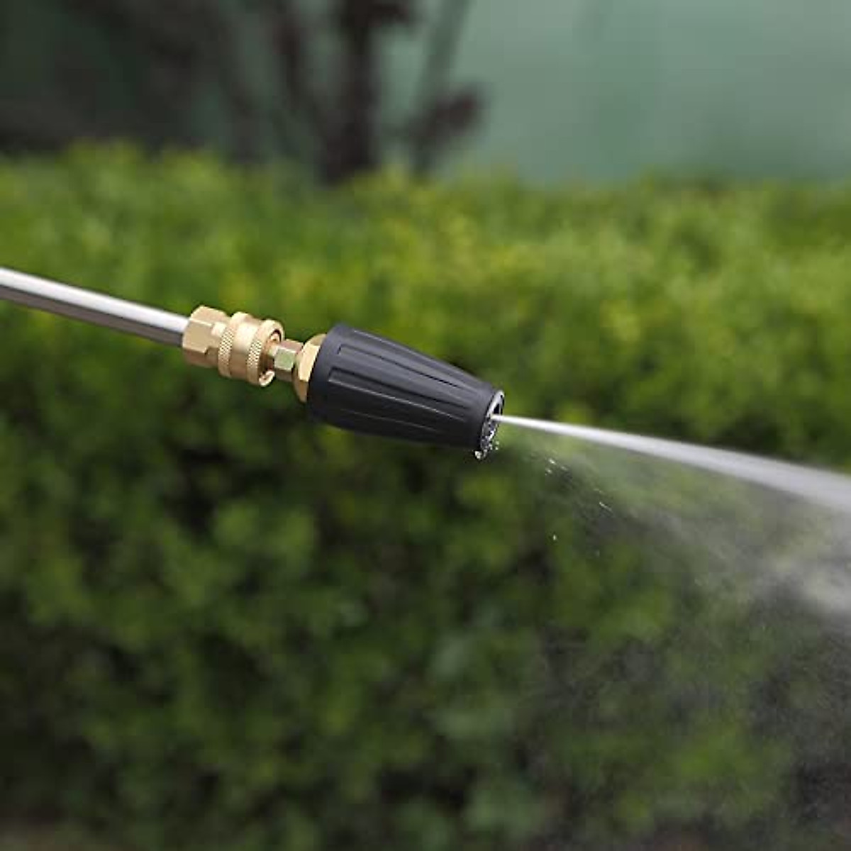Xiny Tool Rotating Turbo Nozzle, 1/4 Inch Rotating Turbo Nozzle for Pressure Washer with 5 Nozzle Tips, Orifice 3.0, 4000 PSI