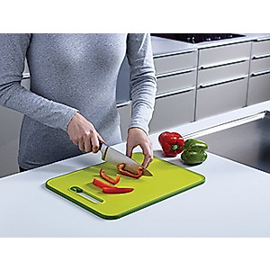 Joseph Joseph Slice & Sharpen Cutting Board with Integrated Knife Sharpener, Large, Black