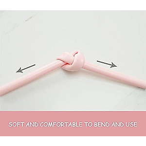 Silicone Straws Reusable Drinking Straw Pack-of-6 Soft Beverage Water Drink Straw -for 30oz and 20oz Tumblers - Trim & Cuttable, Comes with Cleaning Brush-2Pack (2Boxes)