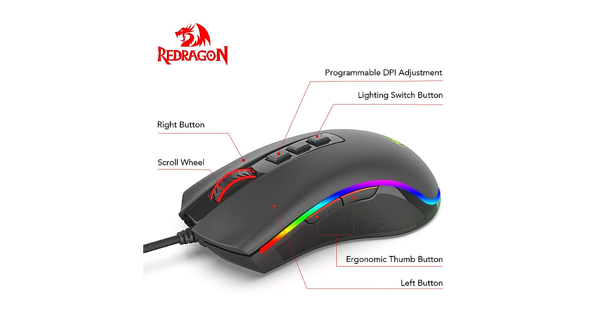 Redragon K617 Keyboard & M711 Mouse Bundle