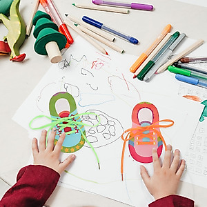 NUOBESTY Learn to Tie Shoes Children Shoelace Threading Teaching Toys Early Educational Teaching Aids, 4 Pieces