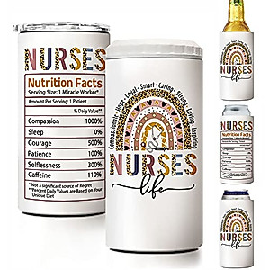 Nurse Gifts for Women, Gifts for Nurses Women - Nurse Accessories For Work - Nurse Gifts for Birthday, Nurses Week, Appreciation Week, Graduation - Nurse Present, Nurse Tumbler Can Cooler 16 Oz