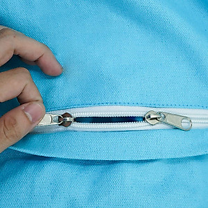 DreamsEden Shark Stuffed Animal Storage Bag Chair Dual-use Toy Organization Seat for Kids, Bag Only No Stuffing (Blue)