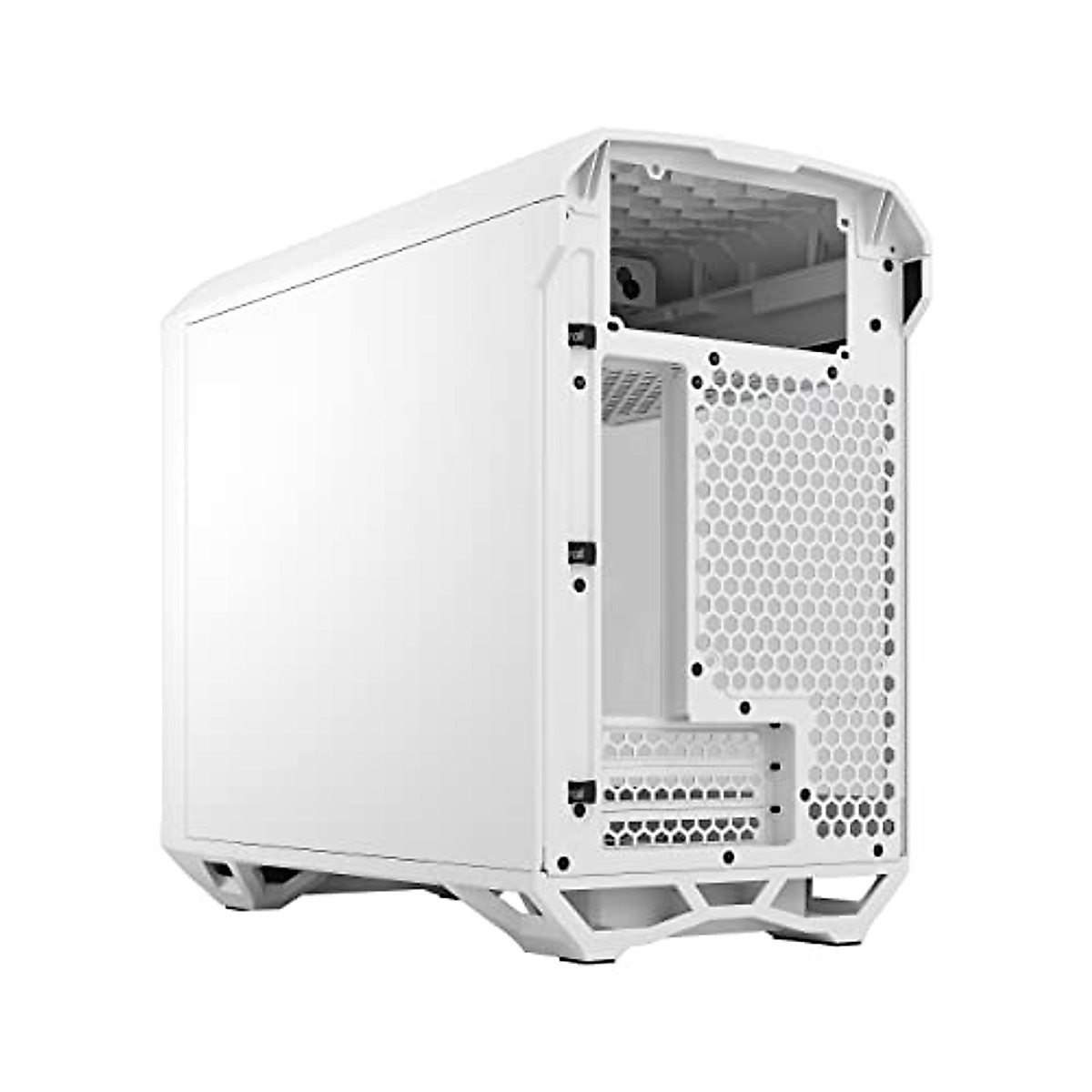 Fractal Design Torrent Nano White - Clear Tint Tempered Glass Side Panel - Open Grille for Maximum air Intake - 180mm PWM Fan Included - Type C - mITX Airflow Mini Tower PC Gaming Case