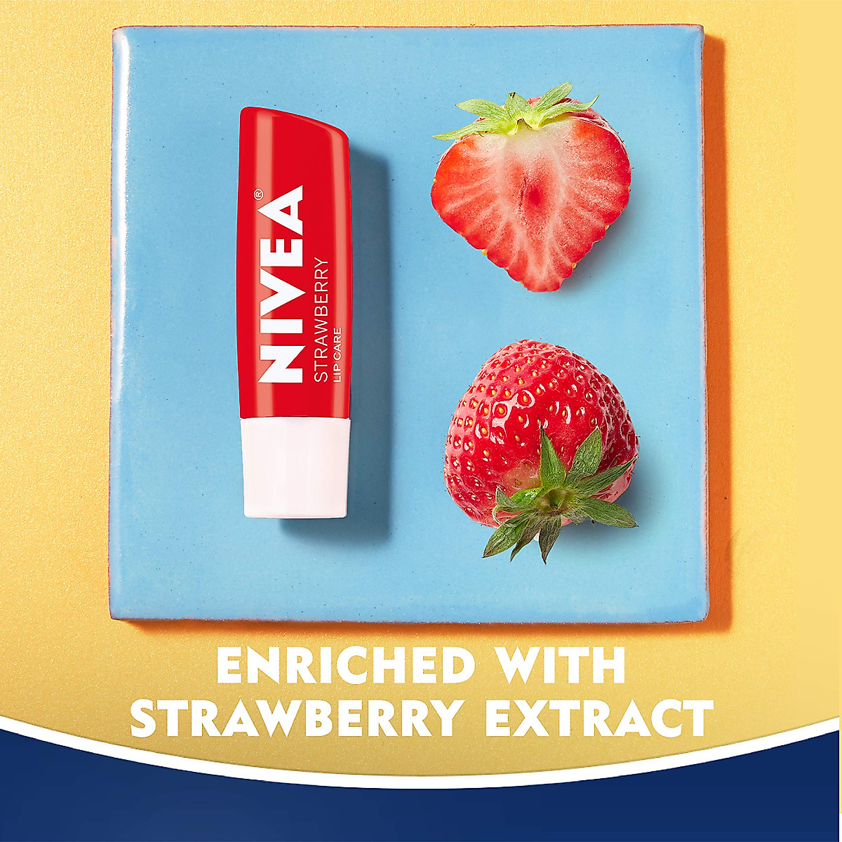 NIVEA Lip Care, Fruit Lip Balm Variety Pack, Tinted Lip Balm, 0.17 Oz, 4 count (Pack of 1)