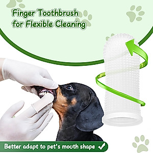 4 Pack Cat Dog Toothbrush 360 ° Silicone Soft Dog Cat Toothbrush 360 ° with Finger Toothbrushes Cat Dog Tooth Brushing Kit Canine Dental Care for Small Medium Large Breed Dogs Cats Puppy Doggie Kitten