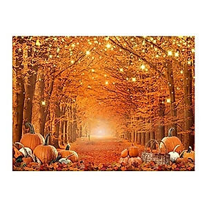 Allenjoy 8 x 6 FT Fall Photography Backdrop Thanksgiving Party Supplies Autumn Pumpkin Friendsgiving Background Decor Photo Booth Props