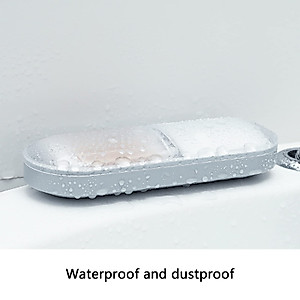 Portable Travel Cotton Pad Storage Case Cotton Swab Ball Holder Dispenser Sponge and Cosmetic Storage Box with Transparent Lid Storage Jar Sanitary Napkins Pad Container Dental Sealed Floss Box 2 Pcs