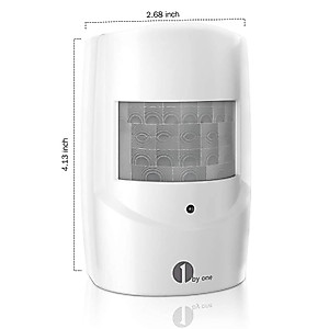1byone Motion Sensor Alarm 1000 FT Range Extra Loud Chimes Home Security Alarm System with 1 Weatherproof Infrared Sensor Protect Indoor/Outdoor Property