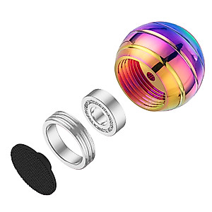 Kryfa Kinetic Desk Toys, Fidget Toys Kids Adults, Adults Office Desk Toys, Metal Kinetic Fidget Spinners for Kids Party Favors, Stocking Stuffers for Kids (1.54", Rainbow)