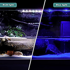 hygger 11W Full Spectrum Aquarium LED Light with 10 Levels of Brightness, White Blue Red Green LEDs,6H8H12H Timer,RGB Light for 12~19IN Freshwater Fish Tank,Aquatic Plants Tropical Ornamental Fish