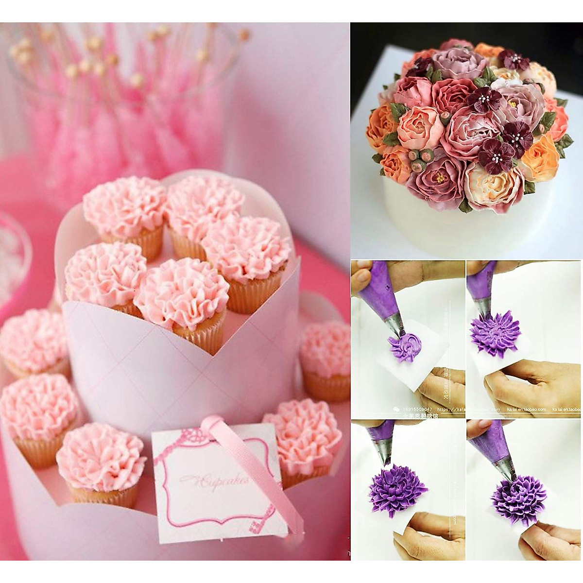 100 Pack Pastry Bags Thickened 18 inch Disposable Decorating Icing Piping Bags with 4 Icing Bag Ties, for Cookie/Cake Decorating Supplies