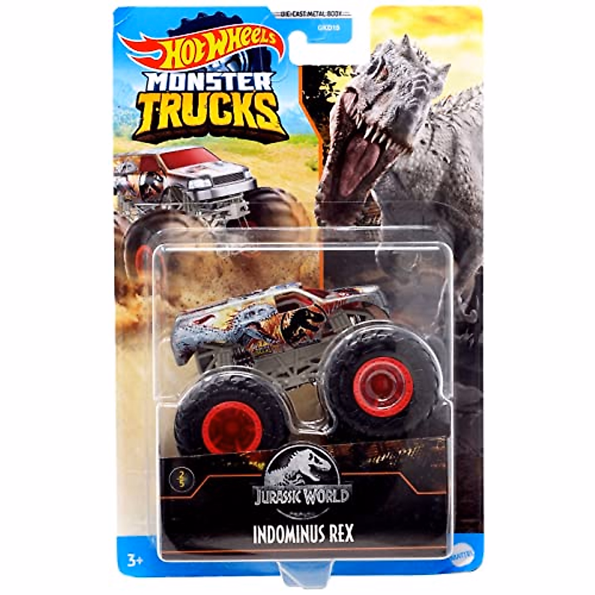 Hot Wheels Monster Trucks Indominus Rex, [1:64 Scale] 2/5 Jurassic-Worlds