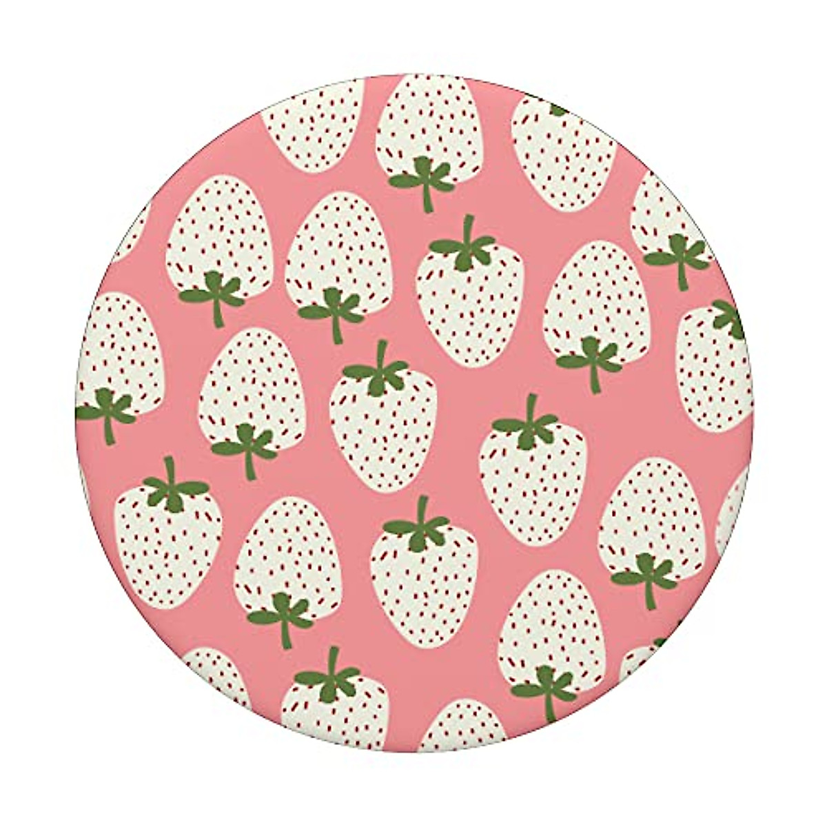 Cute Strawberry Vintage Aesthetic White Fruit Pink Berry PopSockets Swappable PopGrip