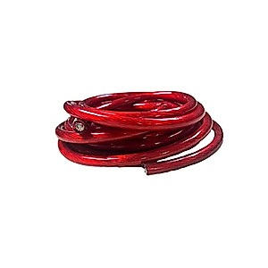 IMC Audio 1/0 Gauge AWG CCA Power Ground Wire Cable (5ft Black & 5ft Red) Welding Wire, Battery Cable, Automotive RV Wiring, Car Audio Speaker Stereo 0 Gauge Power Wire 10 Feet Total