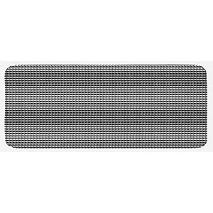 Ambesonne Minimalist Kitchen Mat, Abstract Triangle Shapes Herringbone Zigzag Chevron Contemporary Design, Plush Decorative Kitchen Mat with Non Slip Backing, 47" X 19", Charcoal Grey White