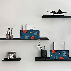 susiyo Basketball Theme Storage Basket, 2 Pack Felt Storage Bin Collapsible Organizer for Office Closet