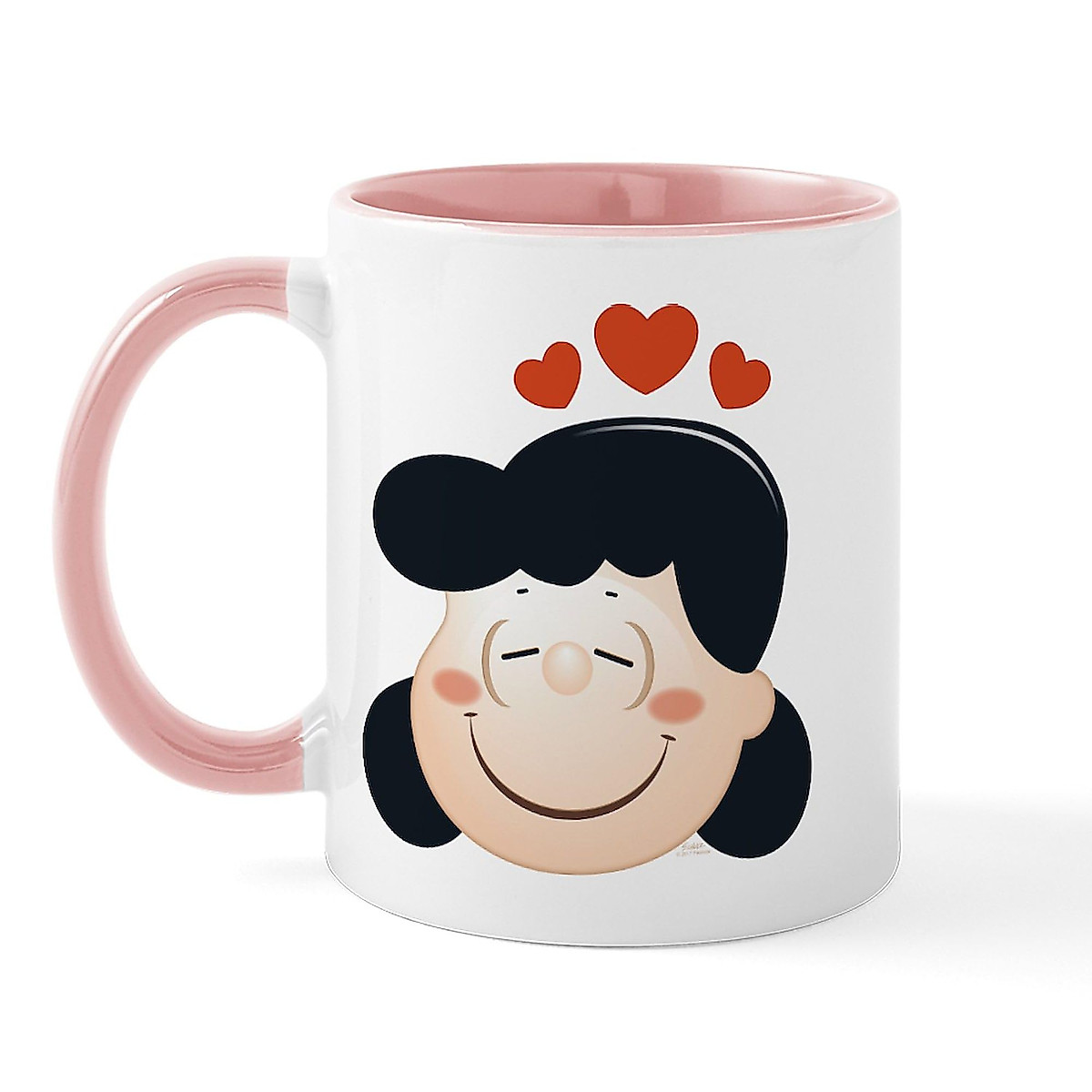 CafePress Peanuts Lucy Hearts Ceramic Coffee Mug, Tea Cup 11 oz