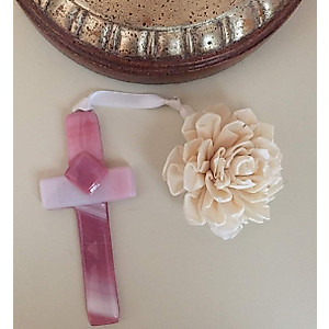 Handmade Glass Cross for Mother with Poem- Unique Gift for Mom on Christmas, Mother's Day, Birthday