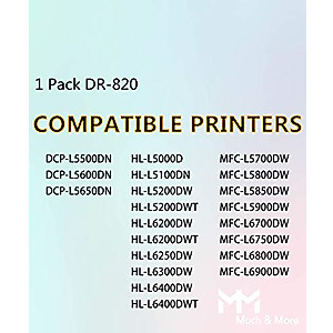 MM MUCH & MORE Compatible Drum Unit Replacement for Brother DR820 DR-820 DR 820 to Use for MFC-L5900DW HL-L6200DW HL-L5100DN MFC-L5800DW MFC-L5700DW HL-L5200DWT MFC-L6700DW HL-L5200DW (1 x Pack)