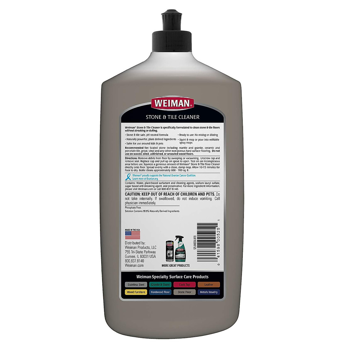 Weiman Stone Tile and Laminate Cleaner - 32 Ounce - Professional Tile Marble Granite Limestone Slate Terra Cotta Terrazzo and More Stone Floor Surface Cleaner